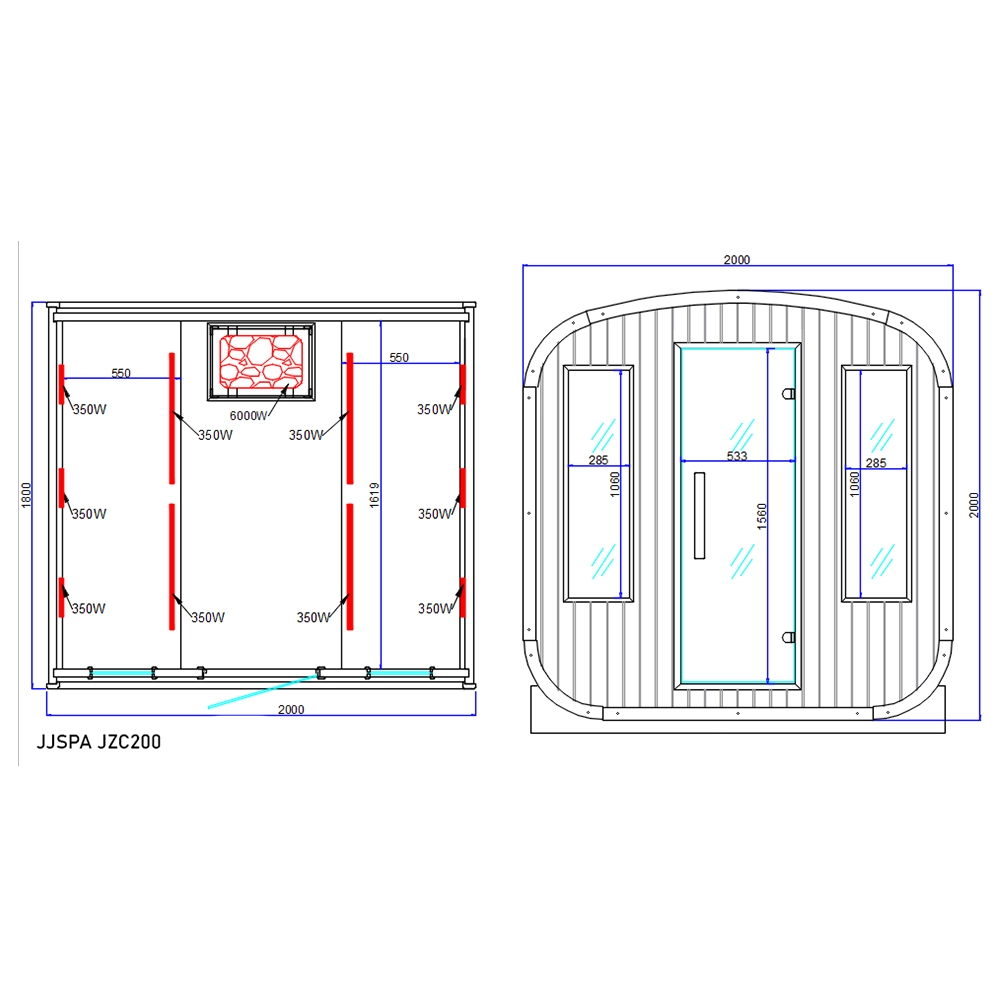 JJSPA JZC200 – Vanjska kombinirana sauna | JJspa